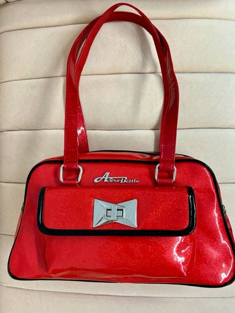 Ruby Red Metal Flake Galaxy Purse ASTRO BETTIE | OMEN Alternative Sales