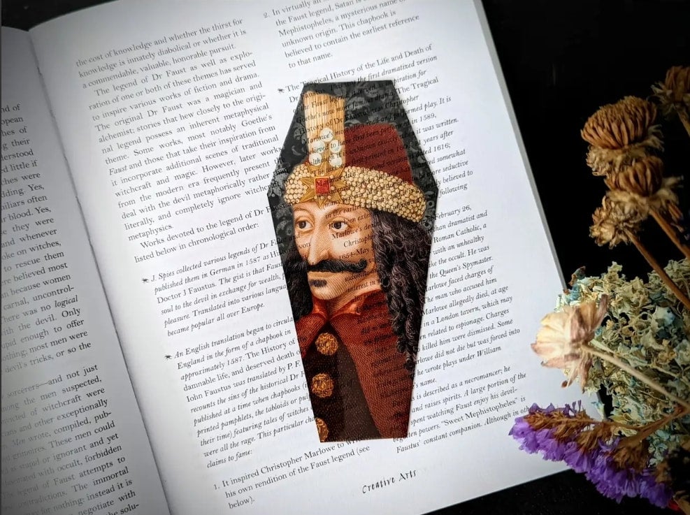 Clear Bookmark - Vlad The Impaler Vampire Goth Gothic - LITTLE BLACK ...